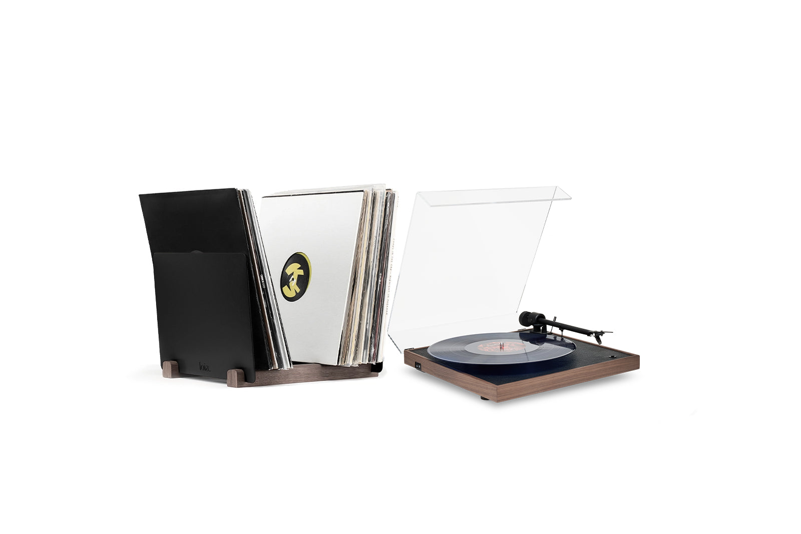 Vinyl Pack -SQUARE CC turntable & Black Vinyl Rack