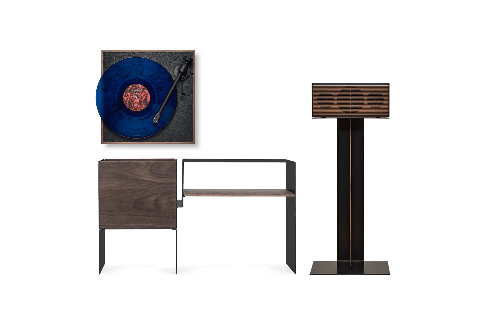 Console vinyls low, PR Link, Stand and Square CC turntable